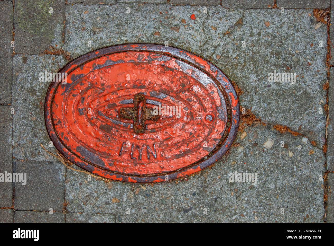 Manhole cover of the gas pipeline system. A massive metal hatch for ...