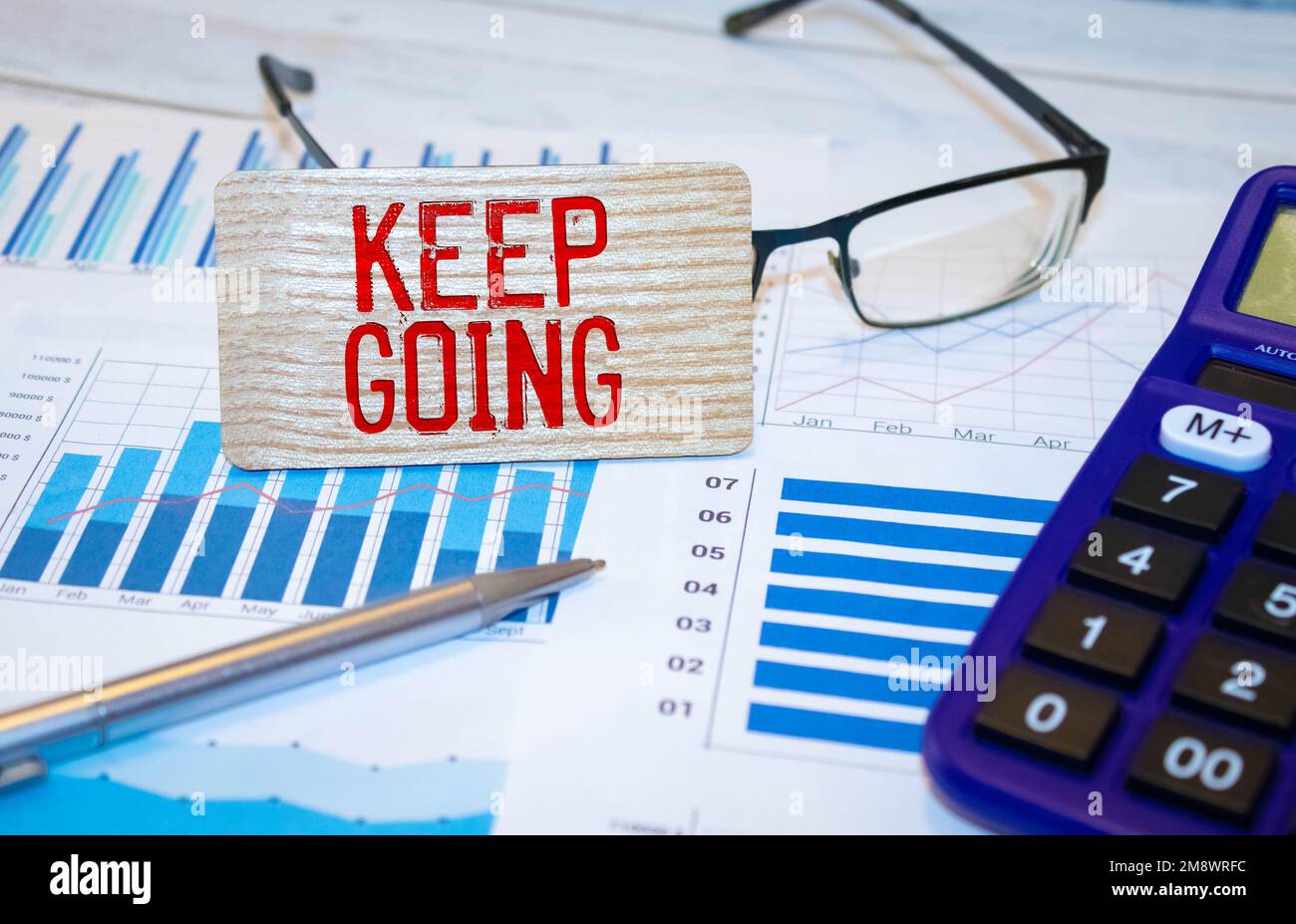 Keep Going card isolated on white background Stock Photo - Alamy