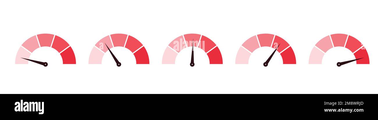Red love meter for saint valentine's day. Romance scale indicator with ...