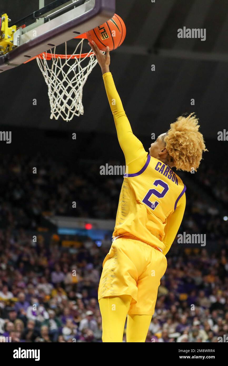 Baton Rouge, LA, USA. 15th Jan, 2023. LSU's Jasmine Carson (2) makes a ...