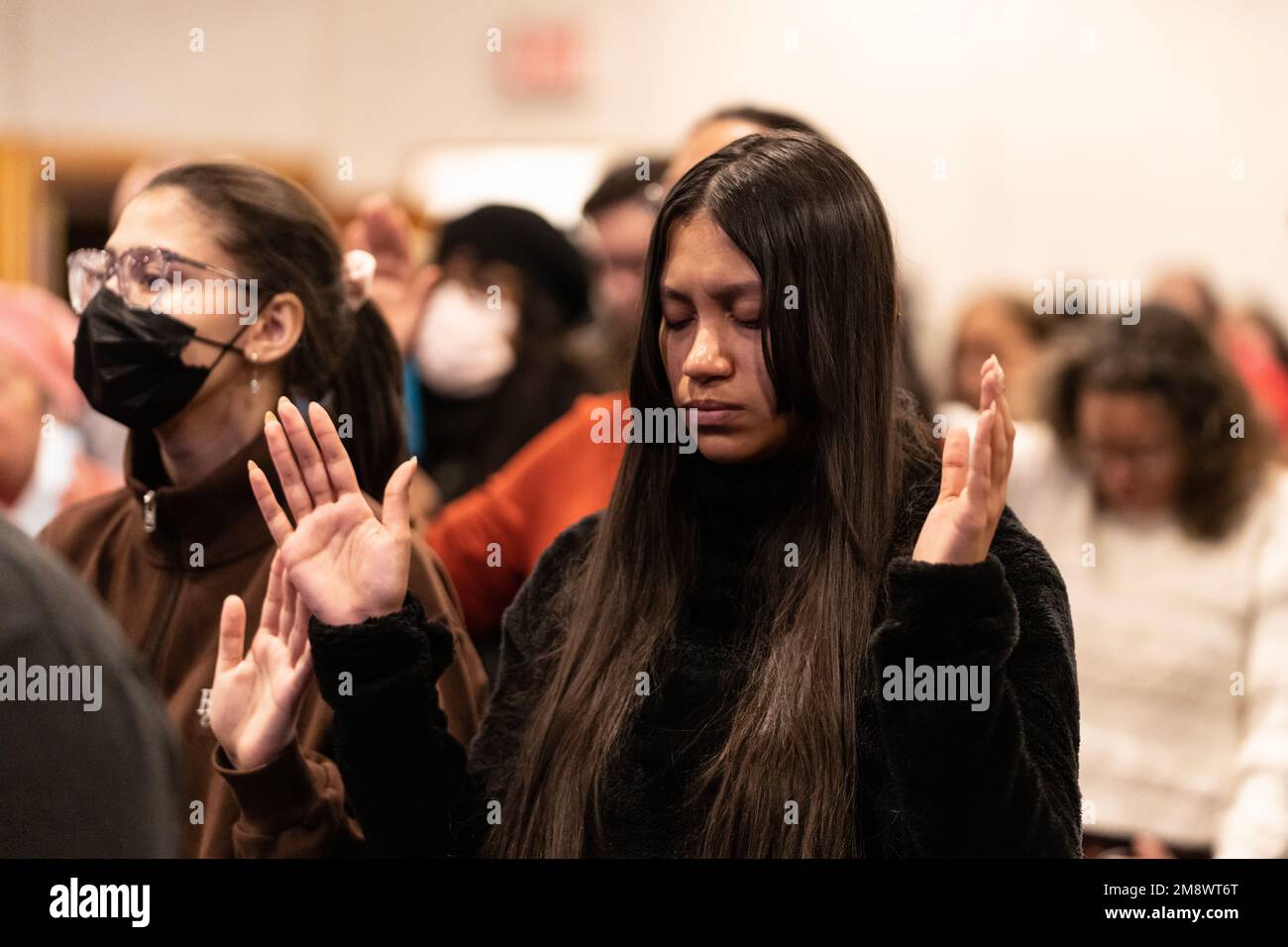 Parishioners joined Governor Hochul in prayer after she delivered ...