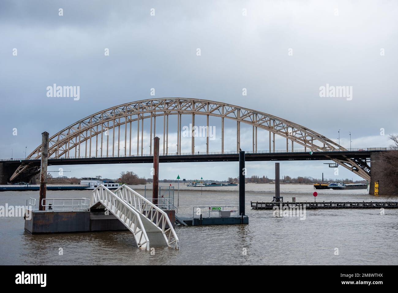 Nijmegen, Netherlands. 15th Jan, 2023. A view of some parts along the ...