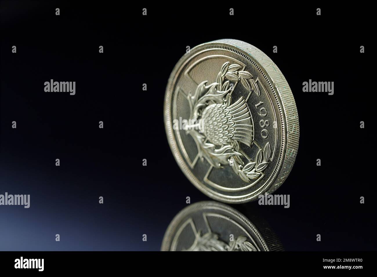 1986 £2 coin to commemorate the Commonwealth Games in Scotland Stock ...