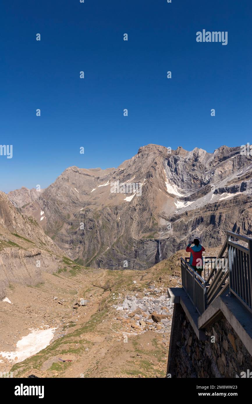 Lonely photographer over mountain hi-res stock photography and images ...