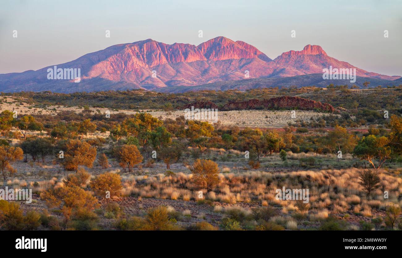 a sunset over Mount Sonder peak Stock Photo - Alamy