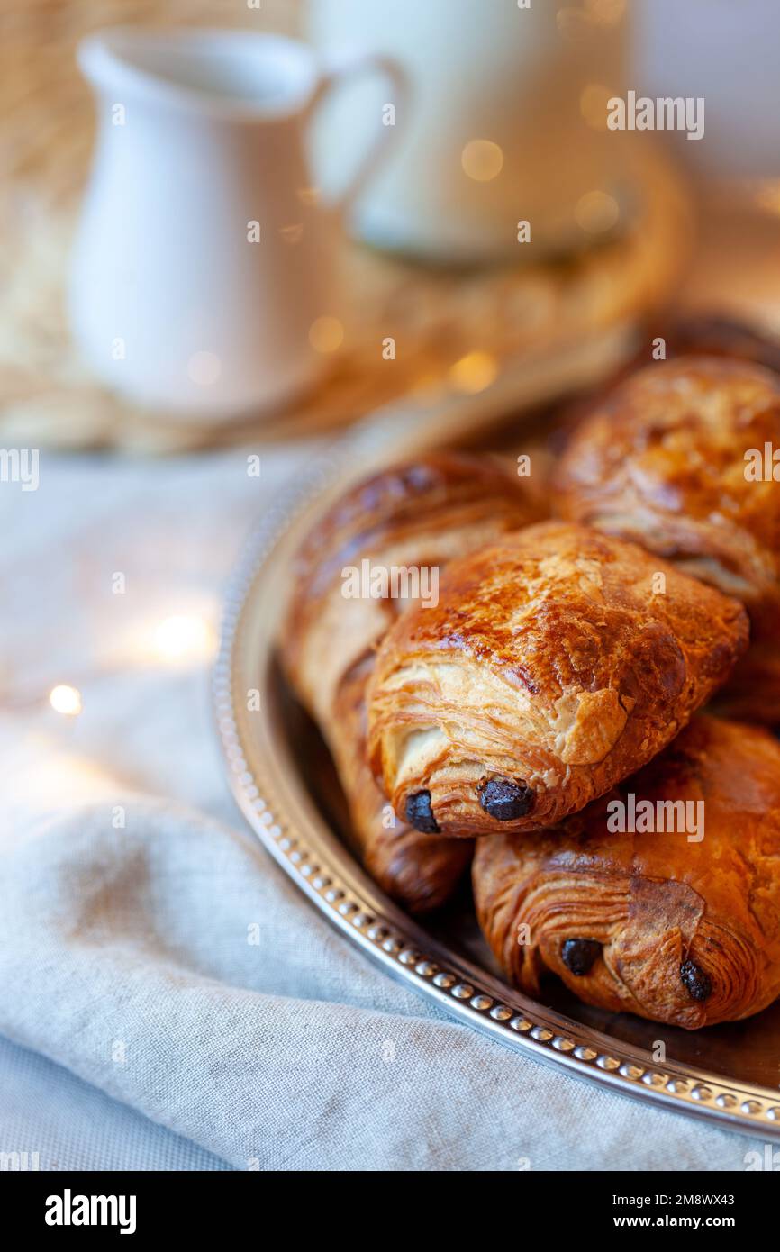 Pain au chocolat breakfast table hi-res stock photography and images ...