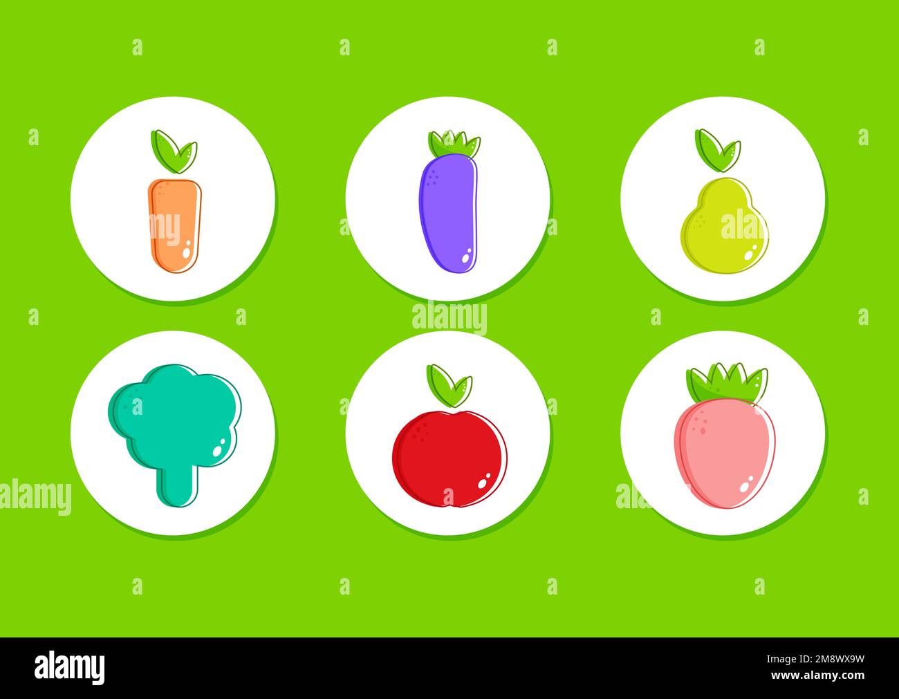 Vegan fruits Stock Vector Images - Alamy