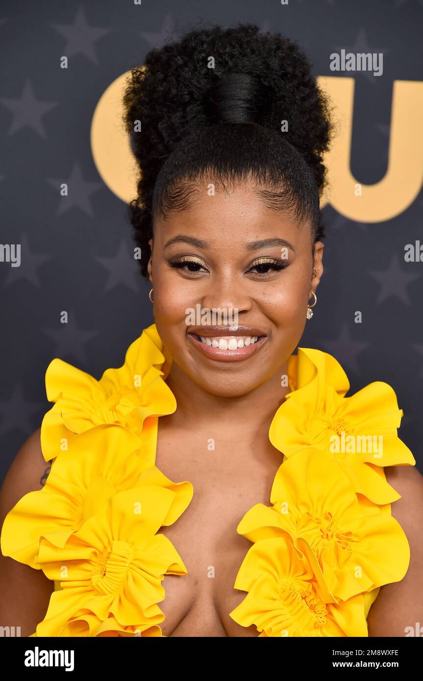 Dominique Fishback arrives at the 28th annual Critics Choice Awards at ...