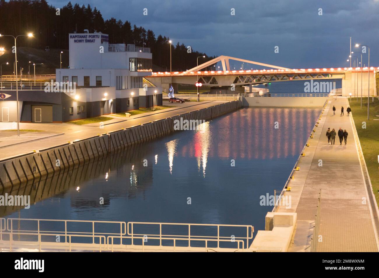 Vistula Spit canal connecting port of Elblag and Vistula Lagoon with ...