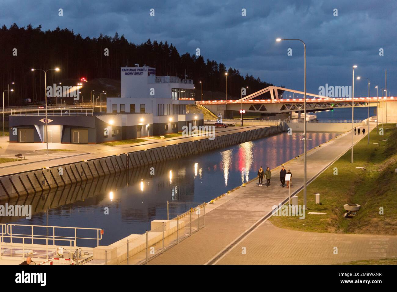 Vistula Spit canal connecting port of Elblag and Vistula Lagoon with ...