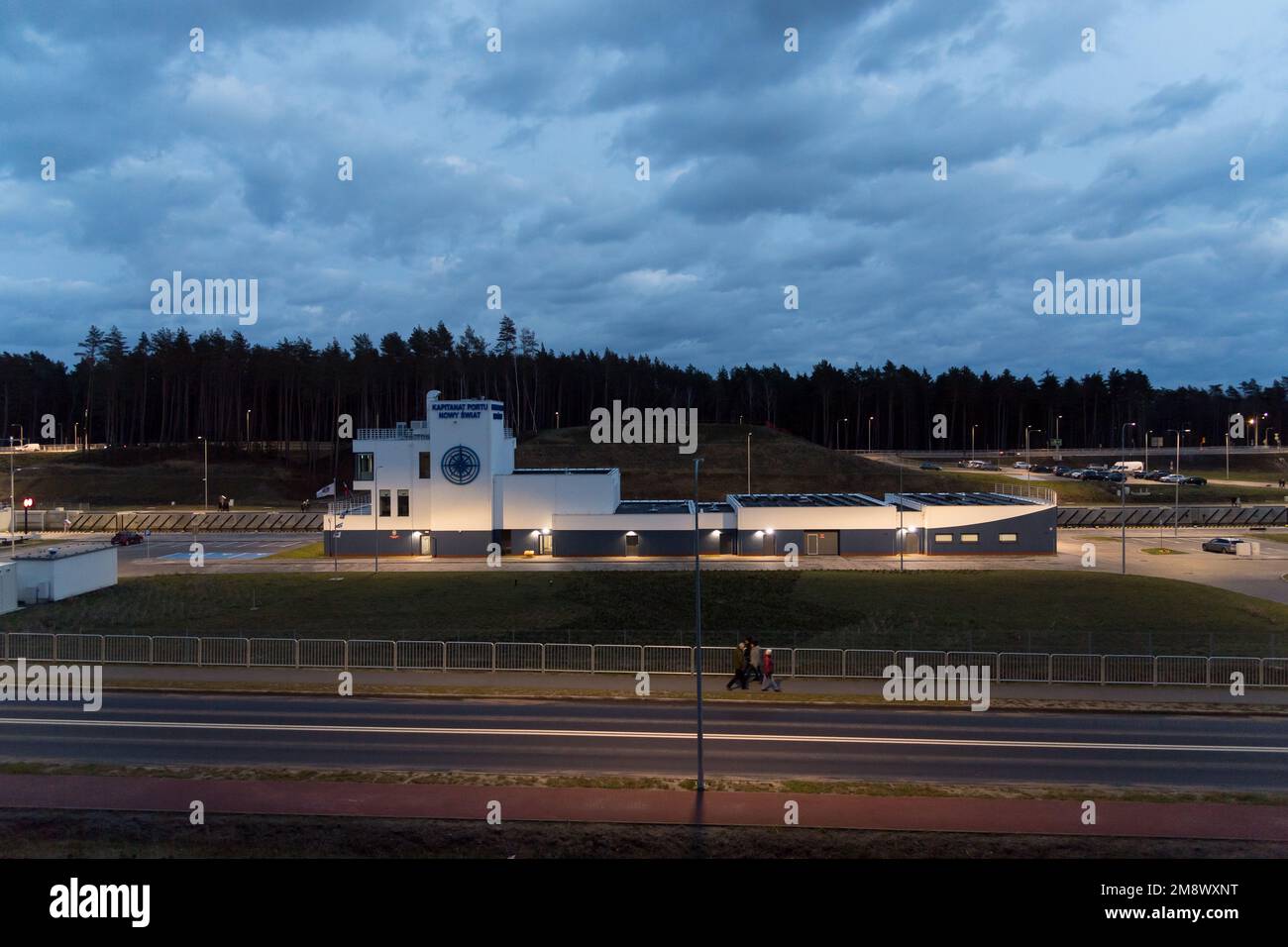 Vistula Spit canal connecting port of Elblag and Vistula Lagoon with ...