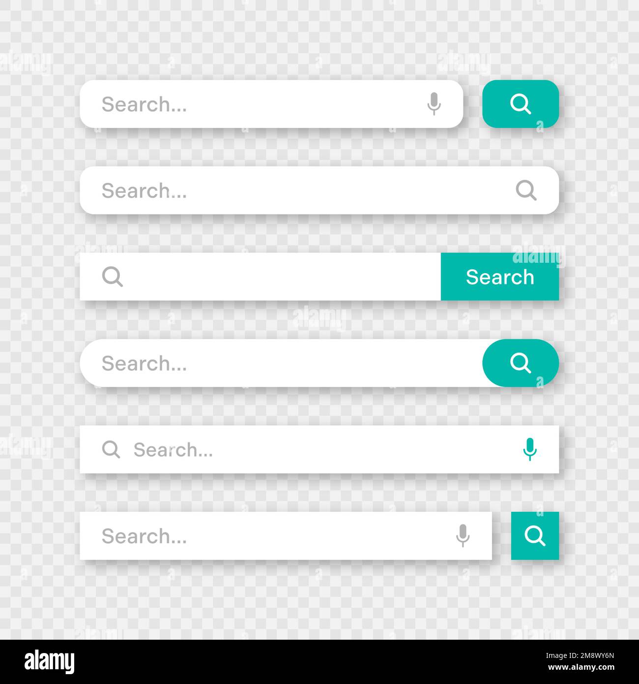 Various search bar templates. Internet browser engine with search box ...