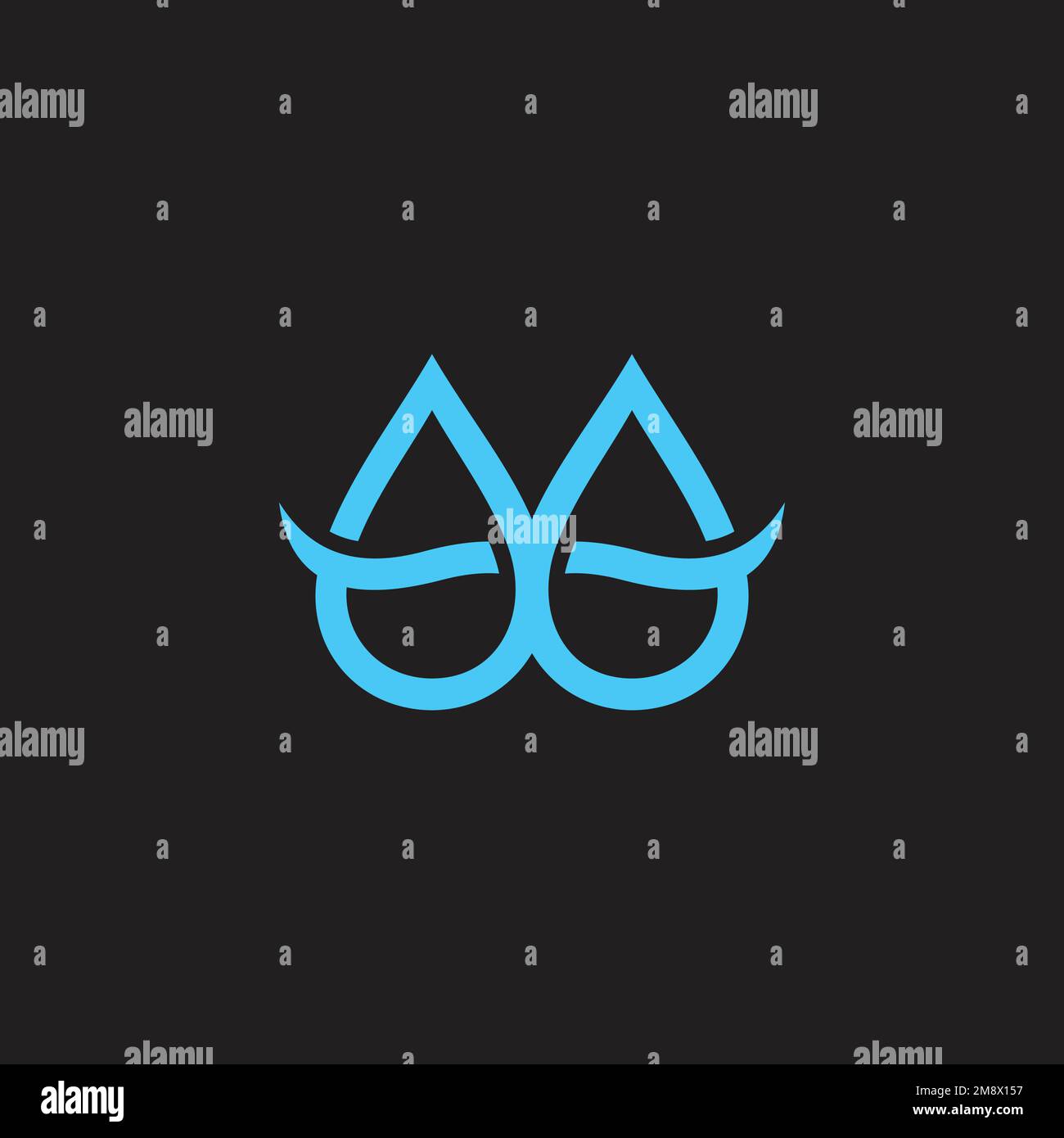 letter m wavy drop water logo vector Stock Vector Image & Art - Alamy