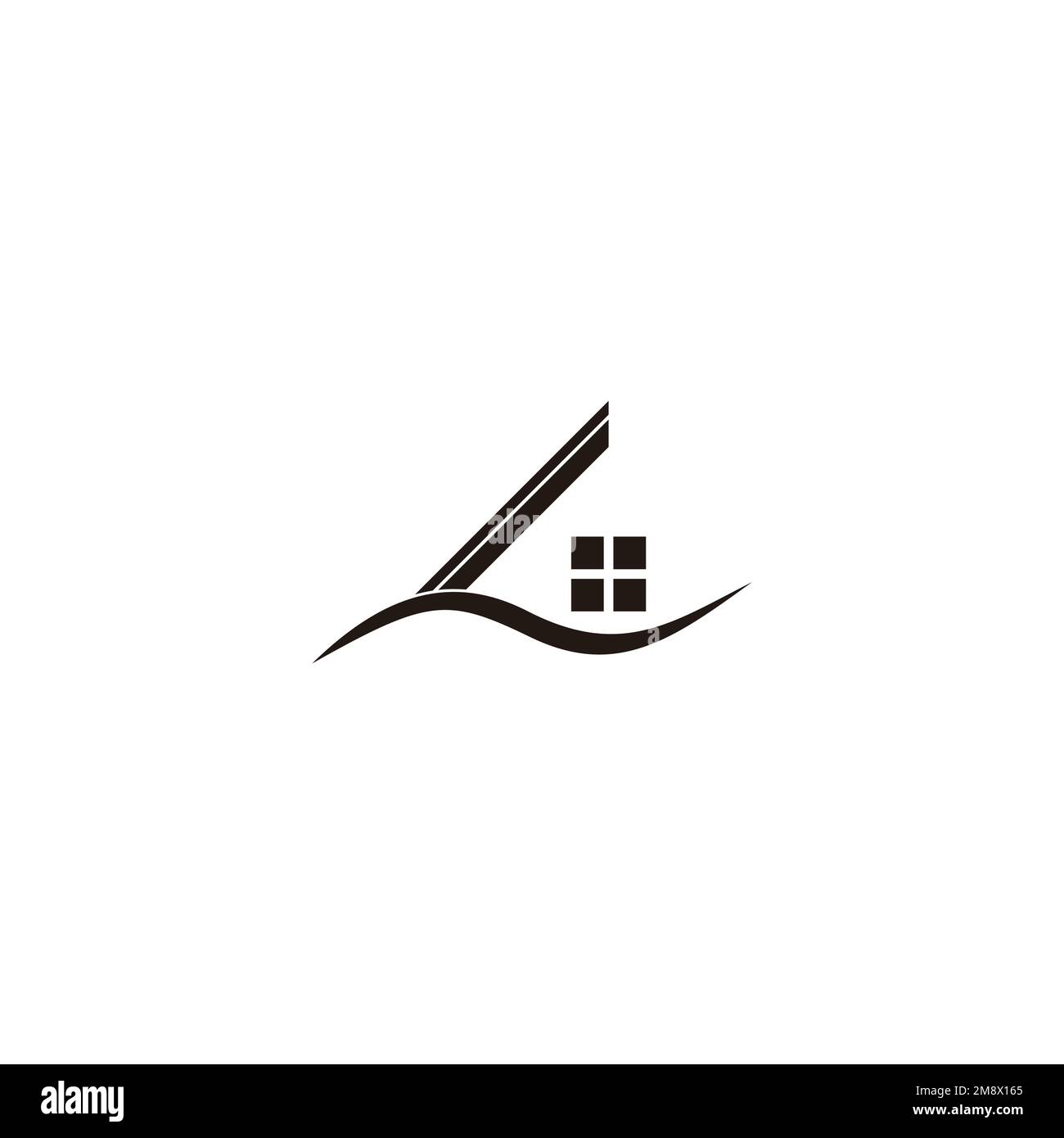 home ground curves simple logo vector Stock Vector Image & Art - Alamy