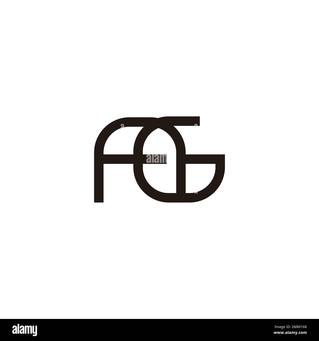 Letter Ag Simple Linked Overlap Logo Vector Stock Vector Image And Art Alamy