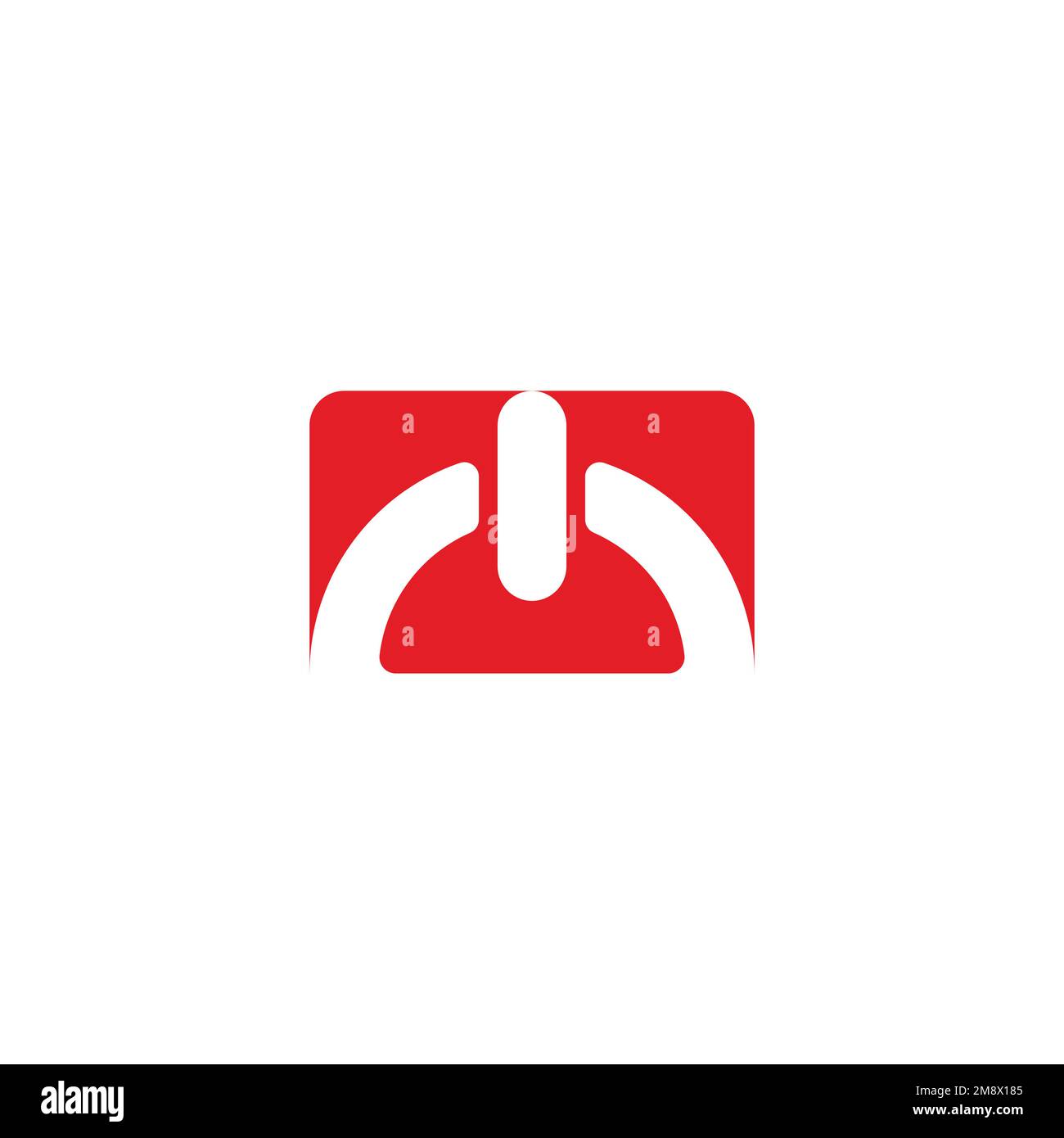 power button abstract negative space logo vector Stock Vector Image ...