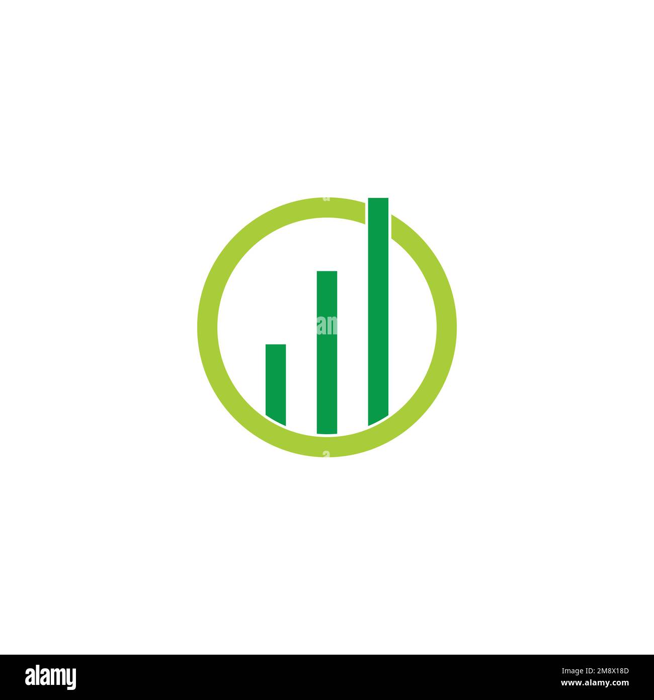 simple circle green bar chart symbol vector Stock Vector Image & Art ...