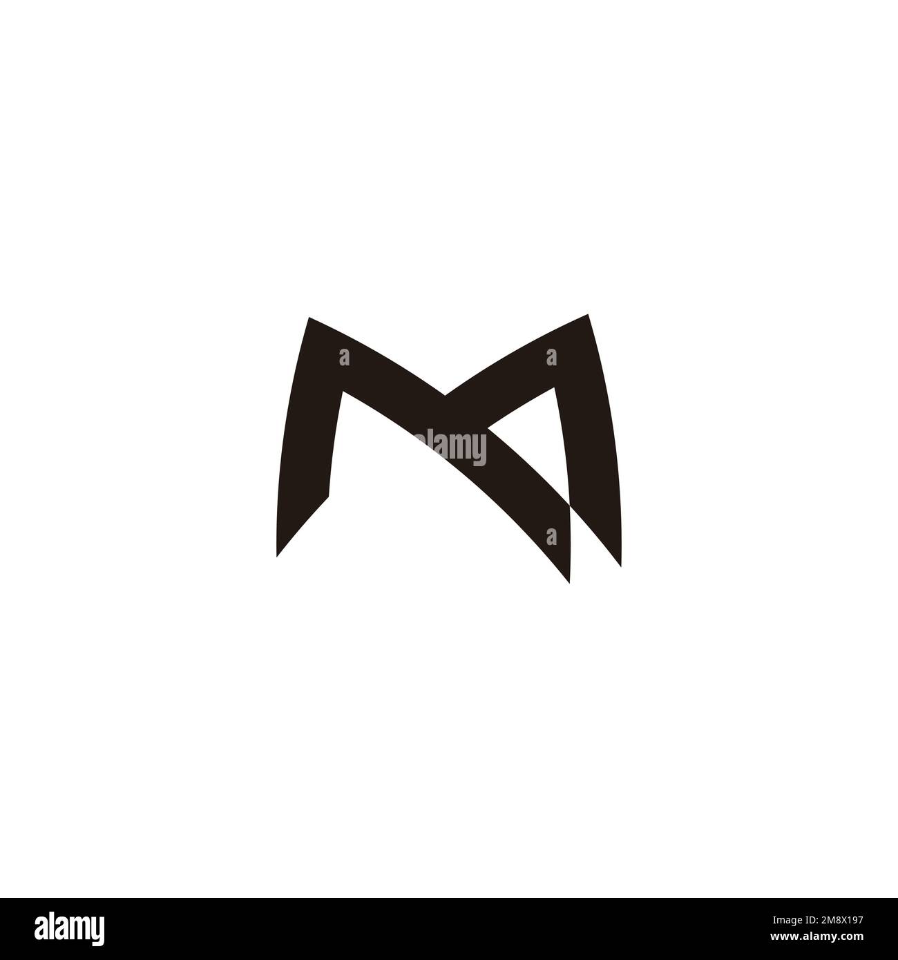 letter m simple geometric line logo vector Stock Vector Image & Art - Alamy
