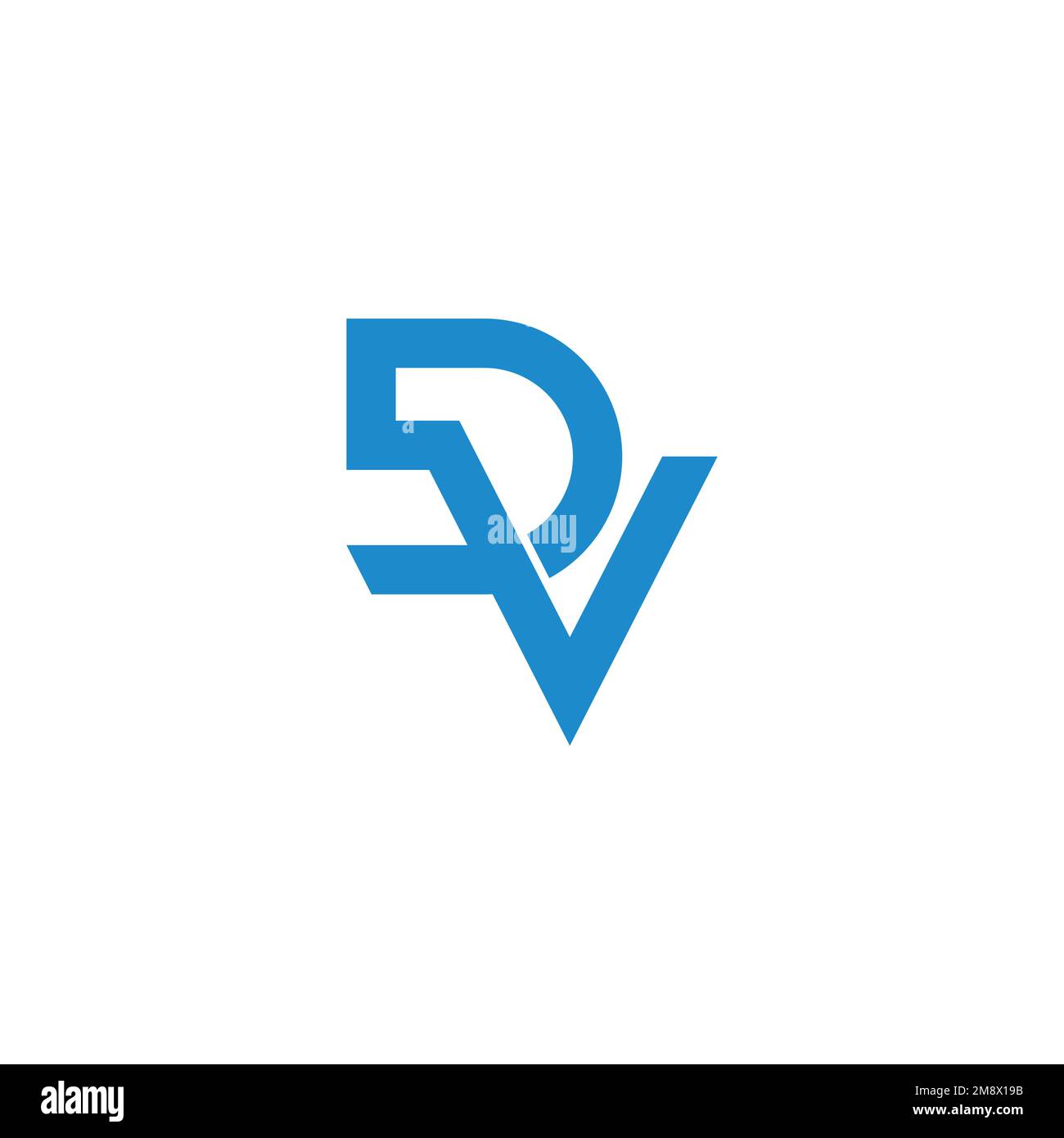 Letter Dv Simple Linked Overlap Logo Vector Stock Vector Image And Art Alamy