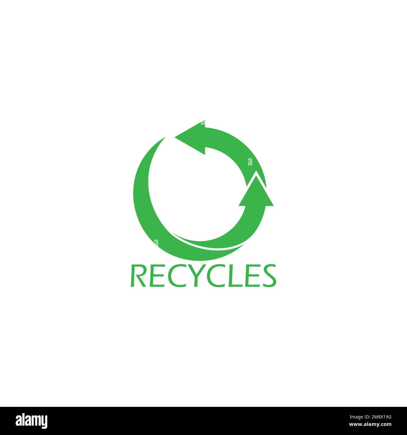circle green recycle process arrows geometric fast symbol icon vector ...