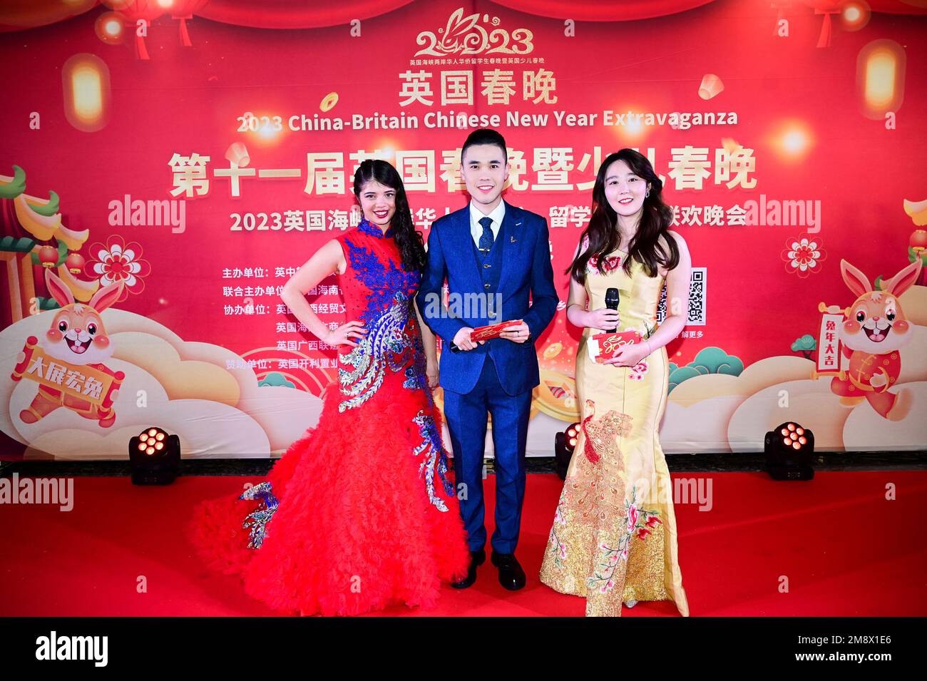 London, England, UK. January 15 2023. Presenters Joy Cheung, Jian Niu ...