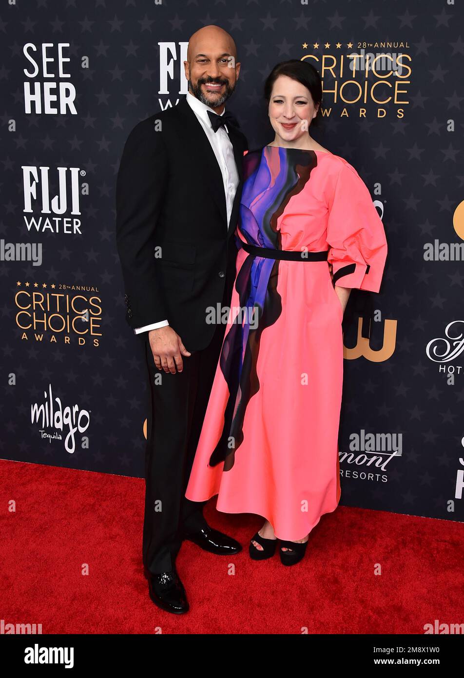 Keegan-Michael Key, left, and Elle Key arrive at the 28th annual ...