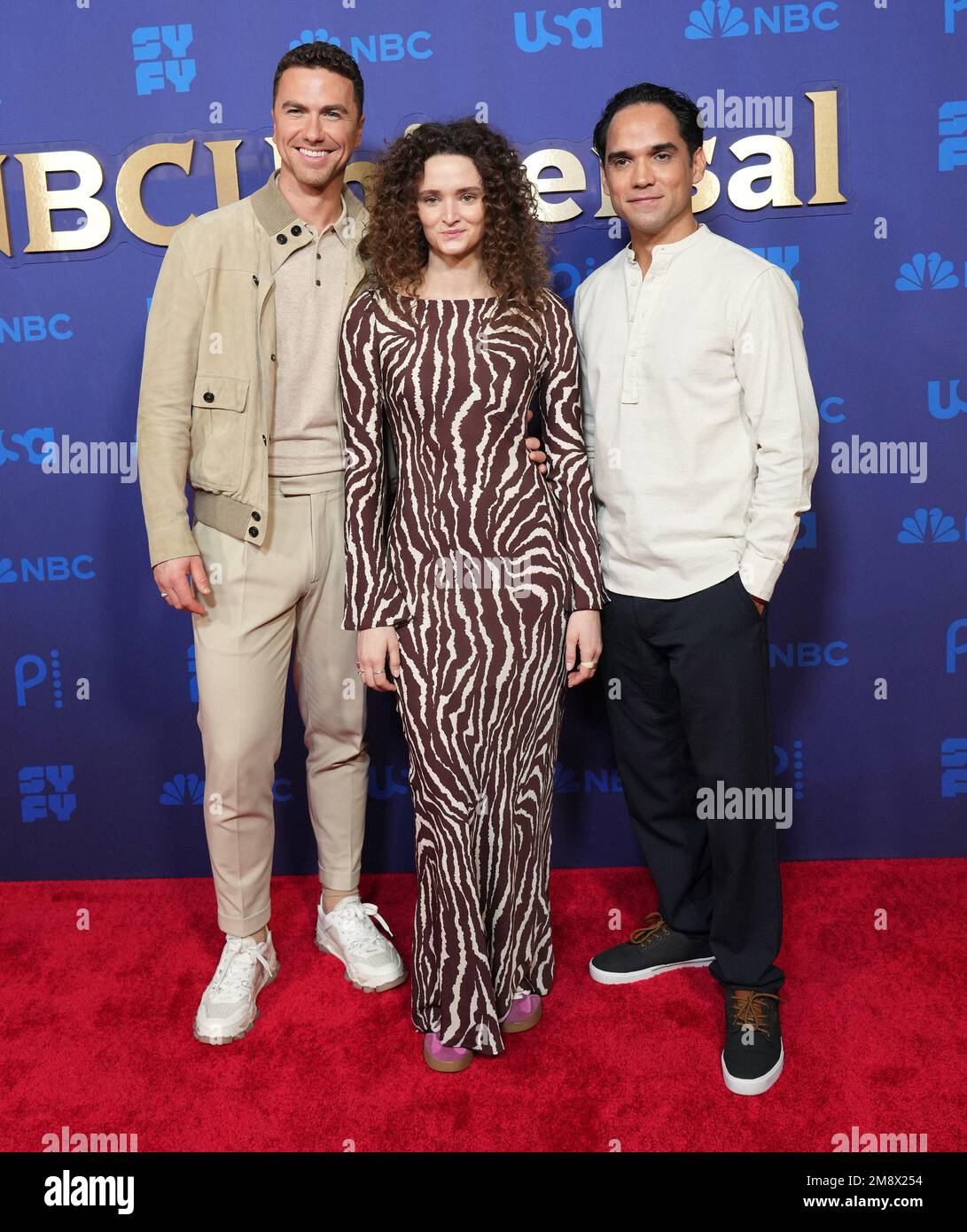 (L-R) Richard Fleeshman, Christie Burke and Reece Ritchie at the 2023 ...