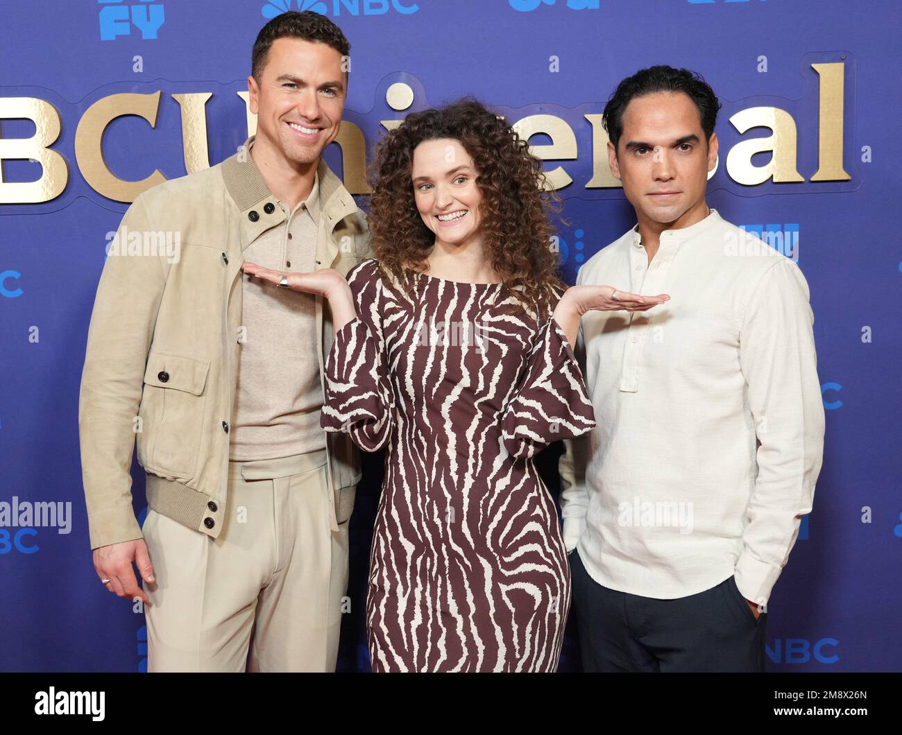(L-R) Richard Fleeshman, Christie Burke and Reece Ritchie at the 2023 ...