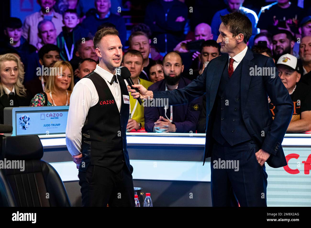 LONDON, UNITED KINGDOM. 15th Jan, 2023. Judd Trump celebrates with Paul ...