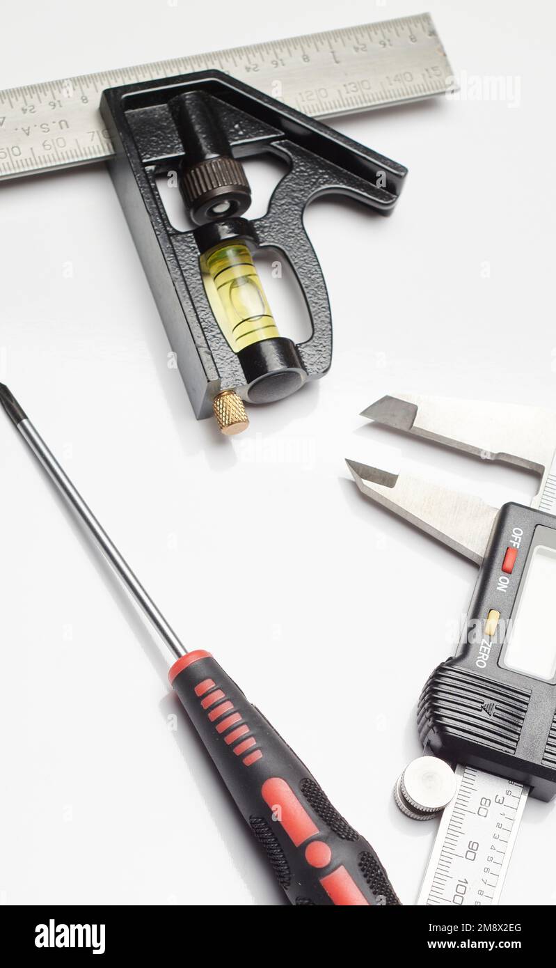 Tools for precision work in building america hi-res stock photography ...