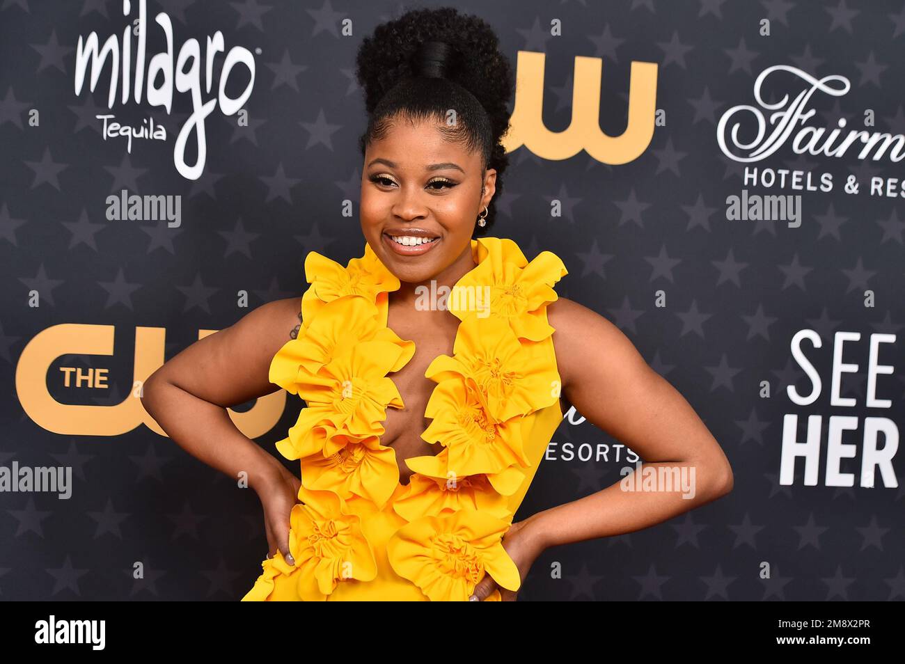 Dominique Fishback arrives at the 28th annual Critics Choice Awards at ...