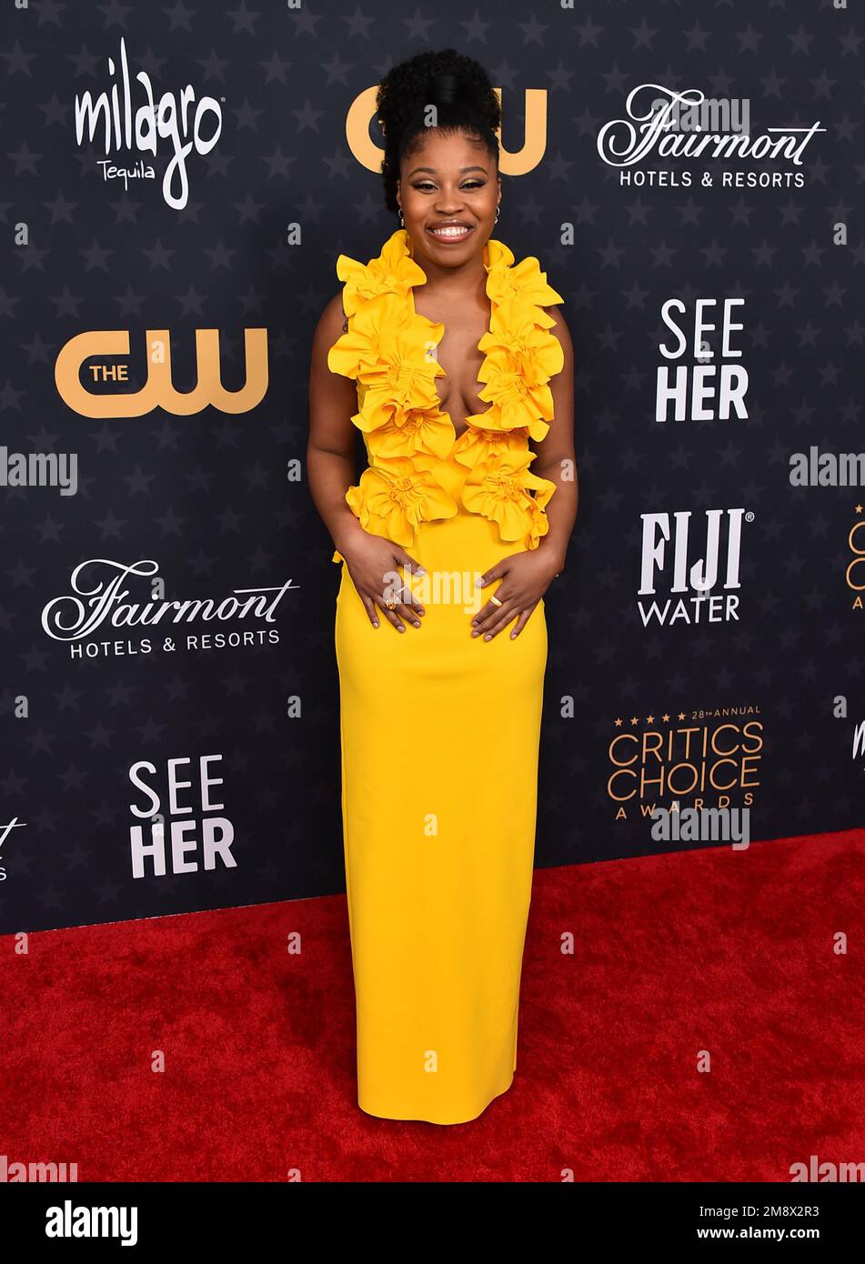 Dominique Fishback arrives at the 28th annual Critics Choice Awards at ...