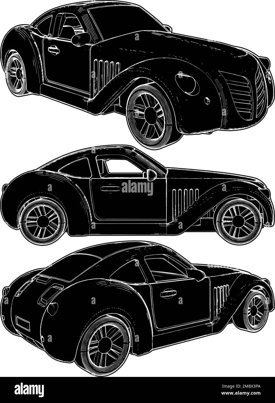 Luxury Sports Car Vector. Illustration Isolated On White Background. A ...