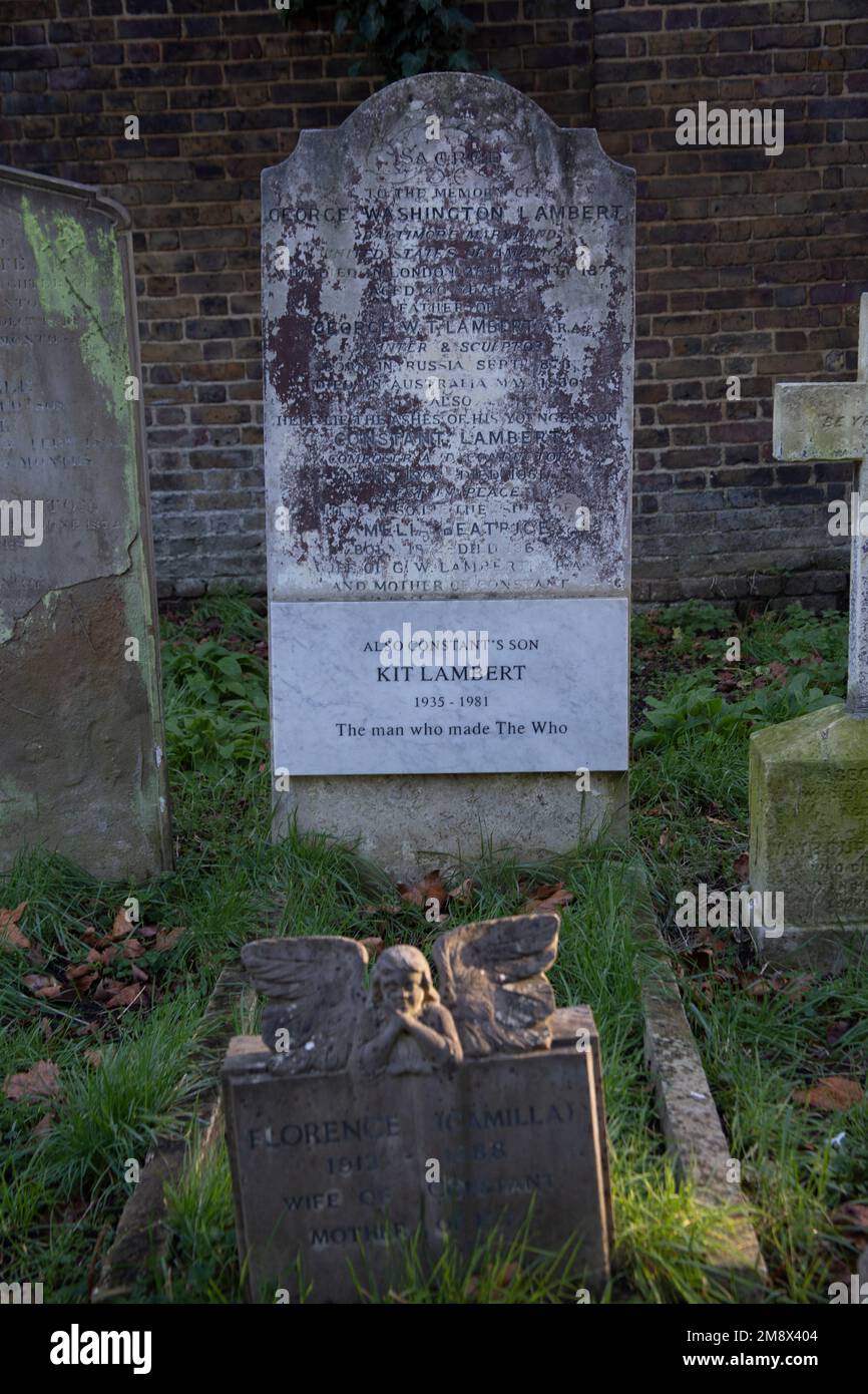 Kit lLambert 'the man who made the Who' grave in Brompton Cemetery ...