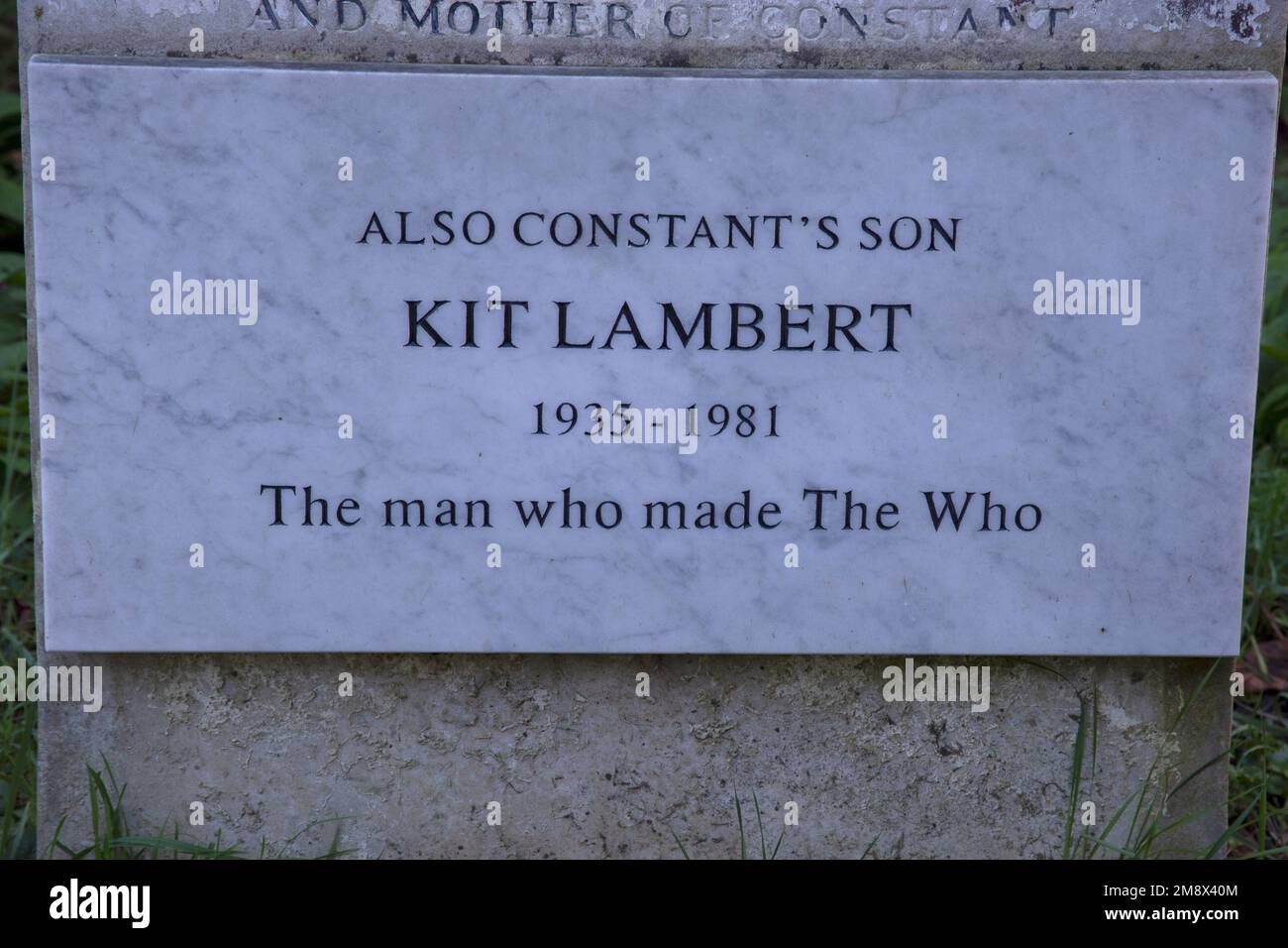 Kit llambert headstone hi-res stock photography and images - Alamy