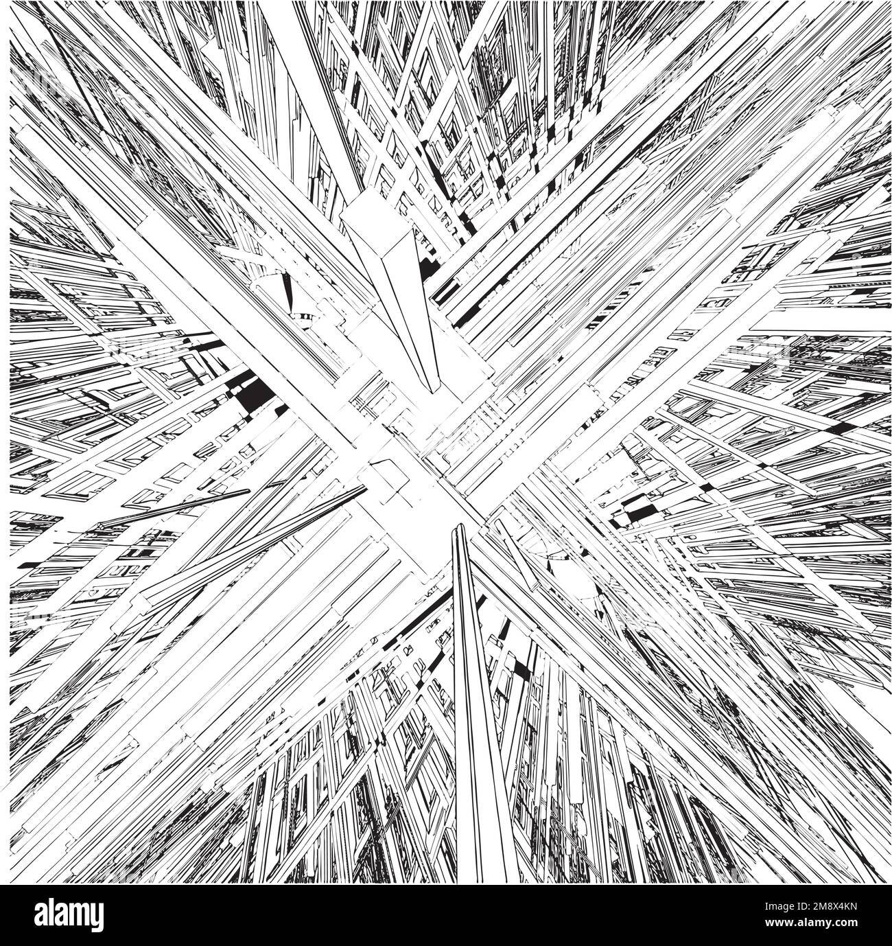 Abstract Urban City Building In Chaos Vector Stock Vector Image & Art ...