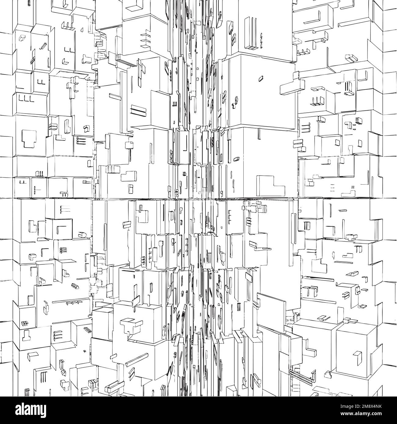 Abstract Urban City Building Vector Stock Vector Image & Art - Alamy