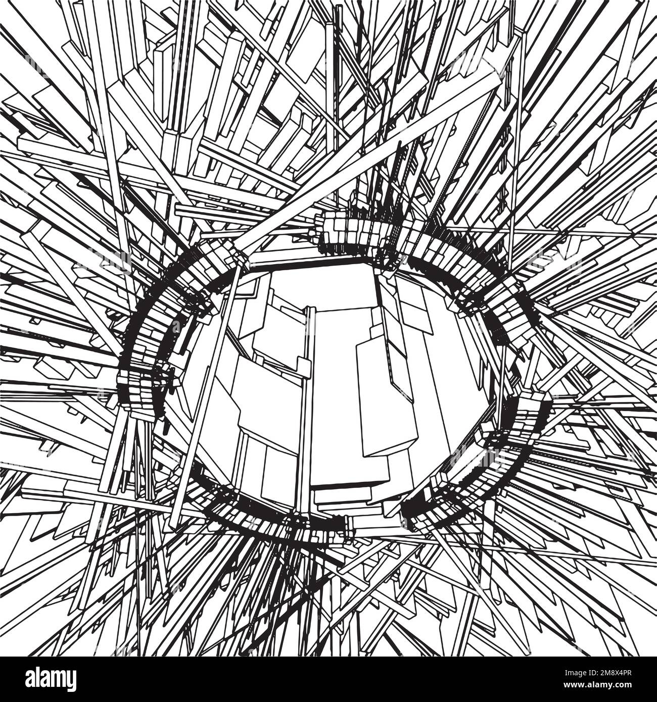 Chaotic city Stock Vector Images - Alamy