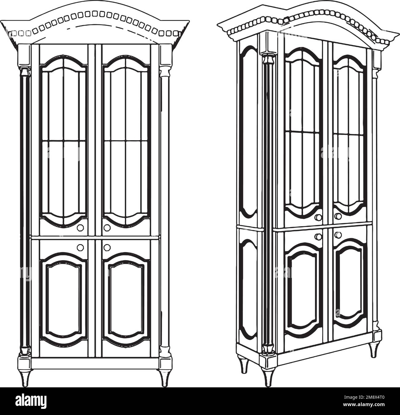 Cupboard Showcase Vector Stock Vector Image & Art - Alamy