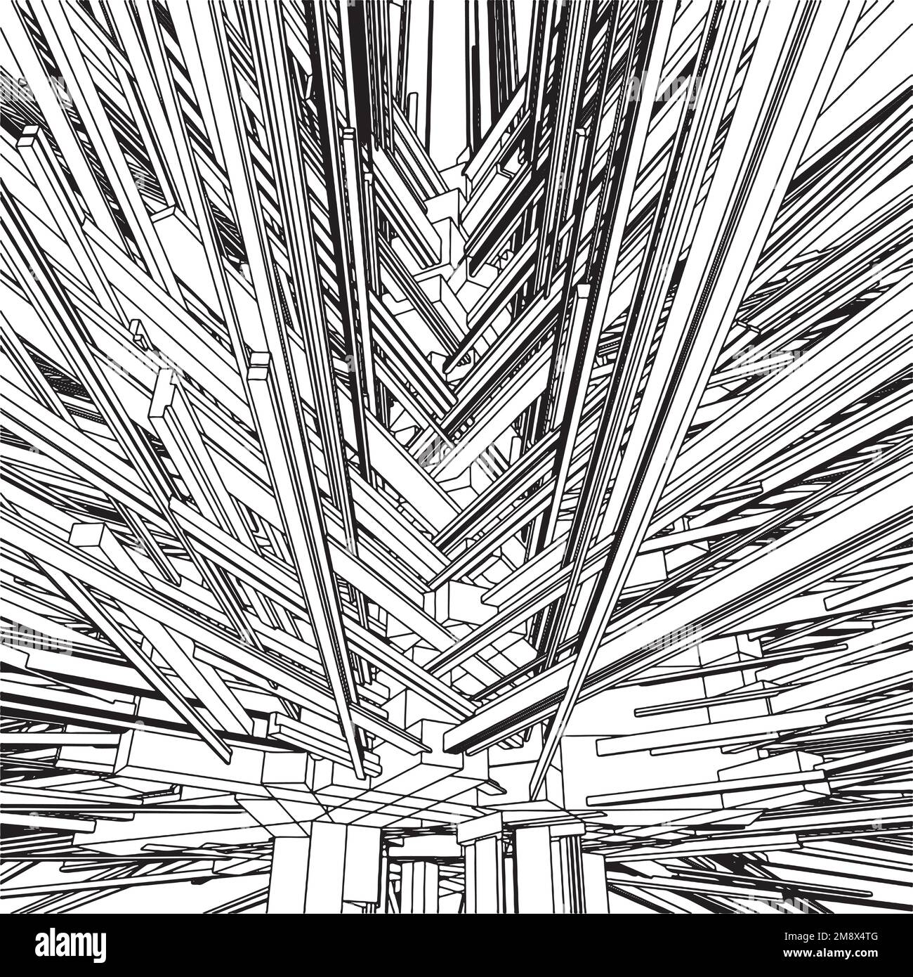 Abstract Urban City Building In Chaos Vector Stock Vector Image & Art ...