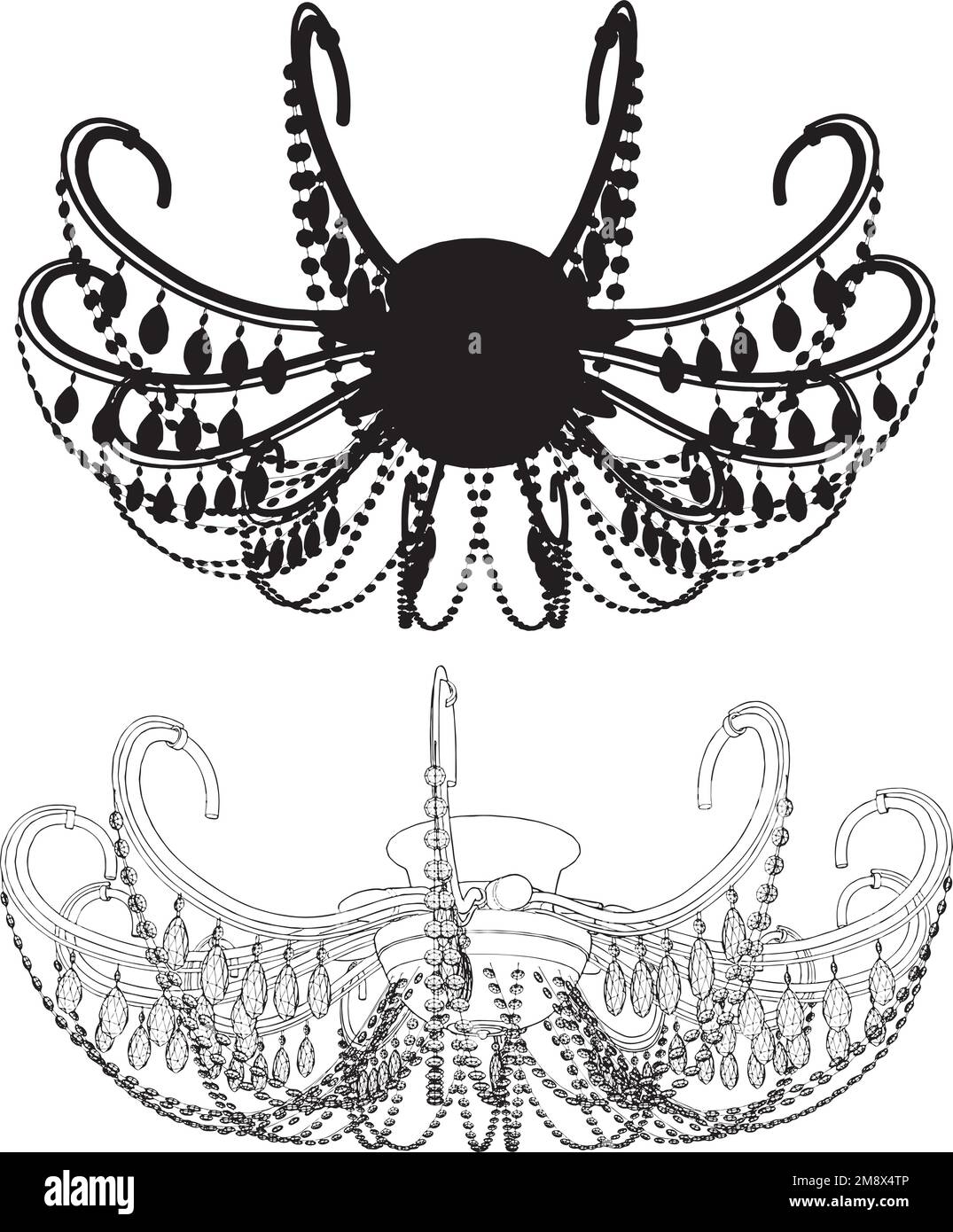 Crystal lampshade Stock Vector Images - Alamy