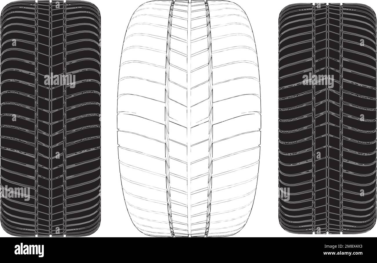 Car Wheel Tire Vector Stock Vector Image & Art - Alamy