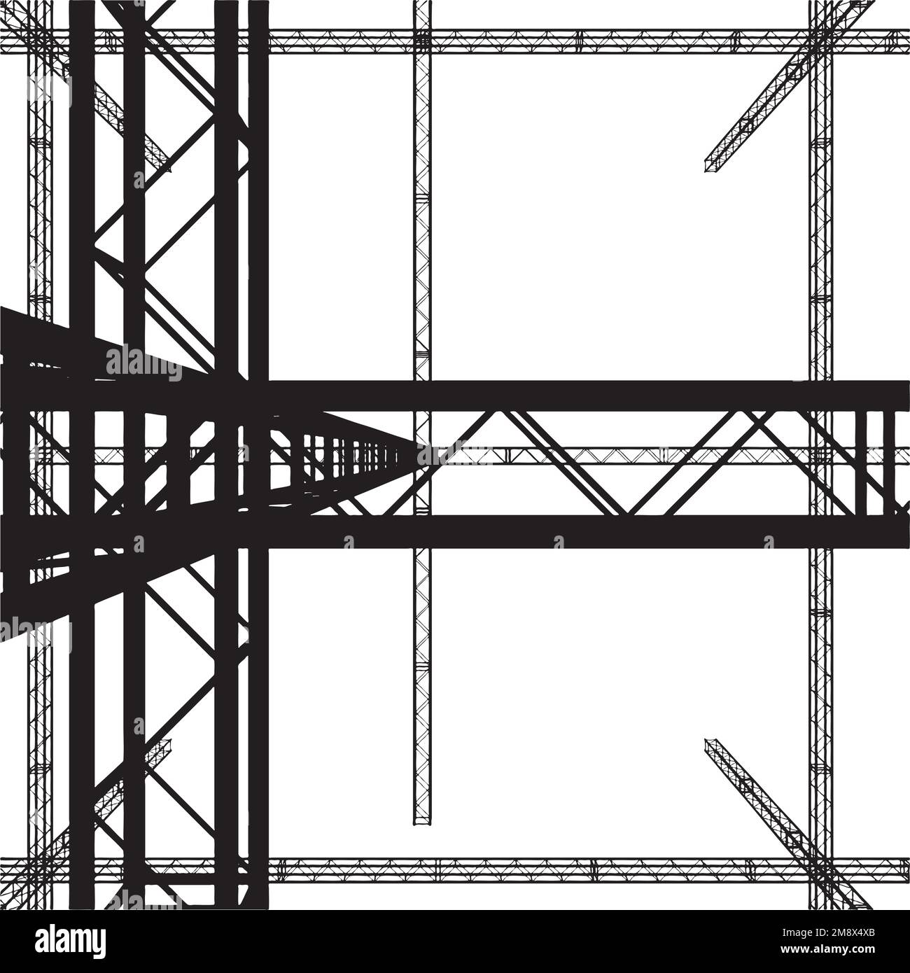 Steel truss structure Stock Vector Images - Alamy