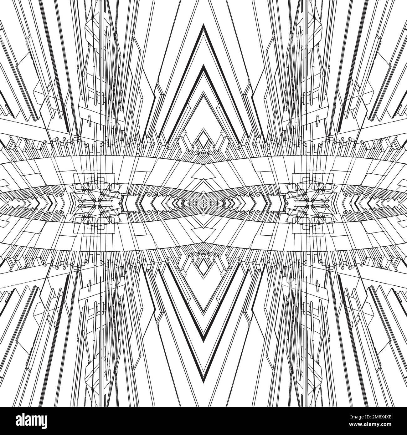 Abstract Urban Ornamental Building Vector Stock Vector Image & Art - Alamy