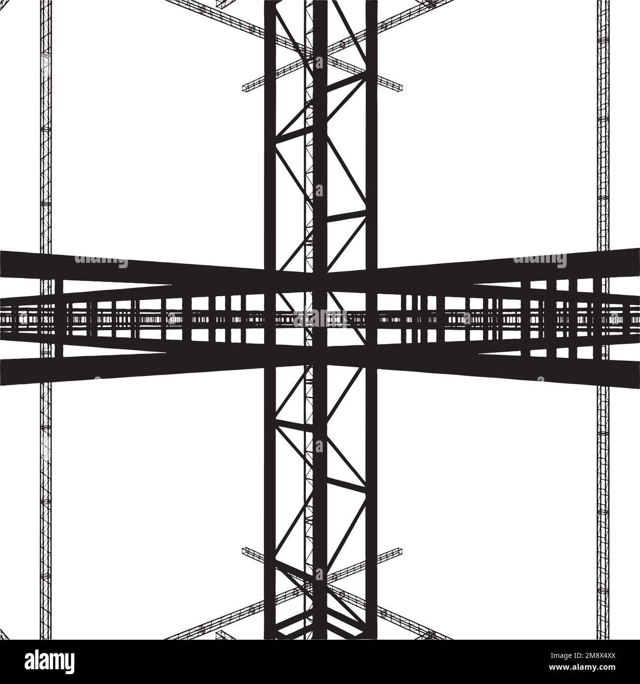Abstract Metal Constructions Structure Vector Stock Vector Image And Art