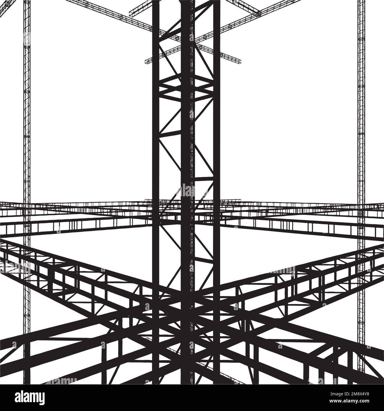 Abstract Metal Constructions Structure Vector Stock Vector Image And Art