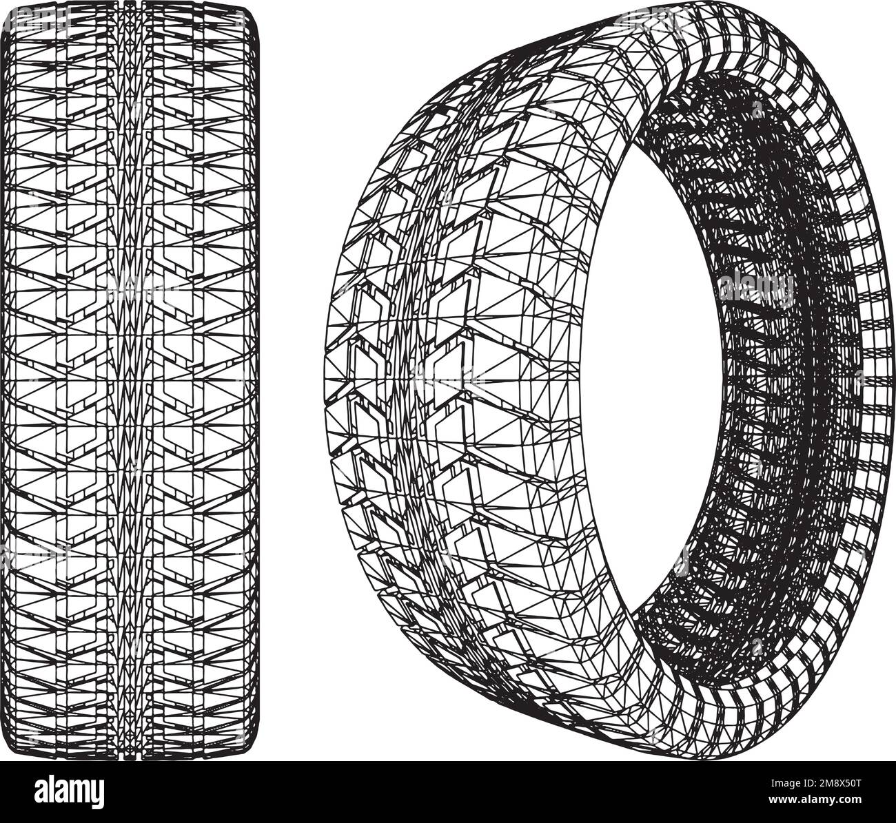 Car Wheel Tire Vector Stock Vector Image & Art - Alamy