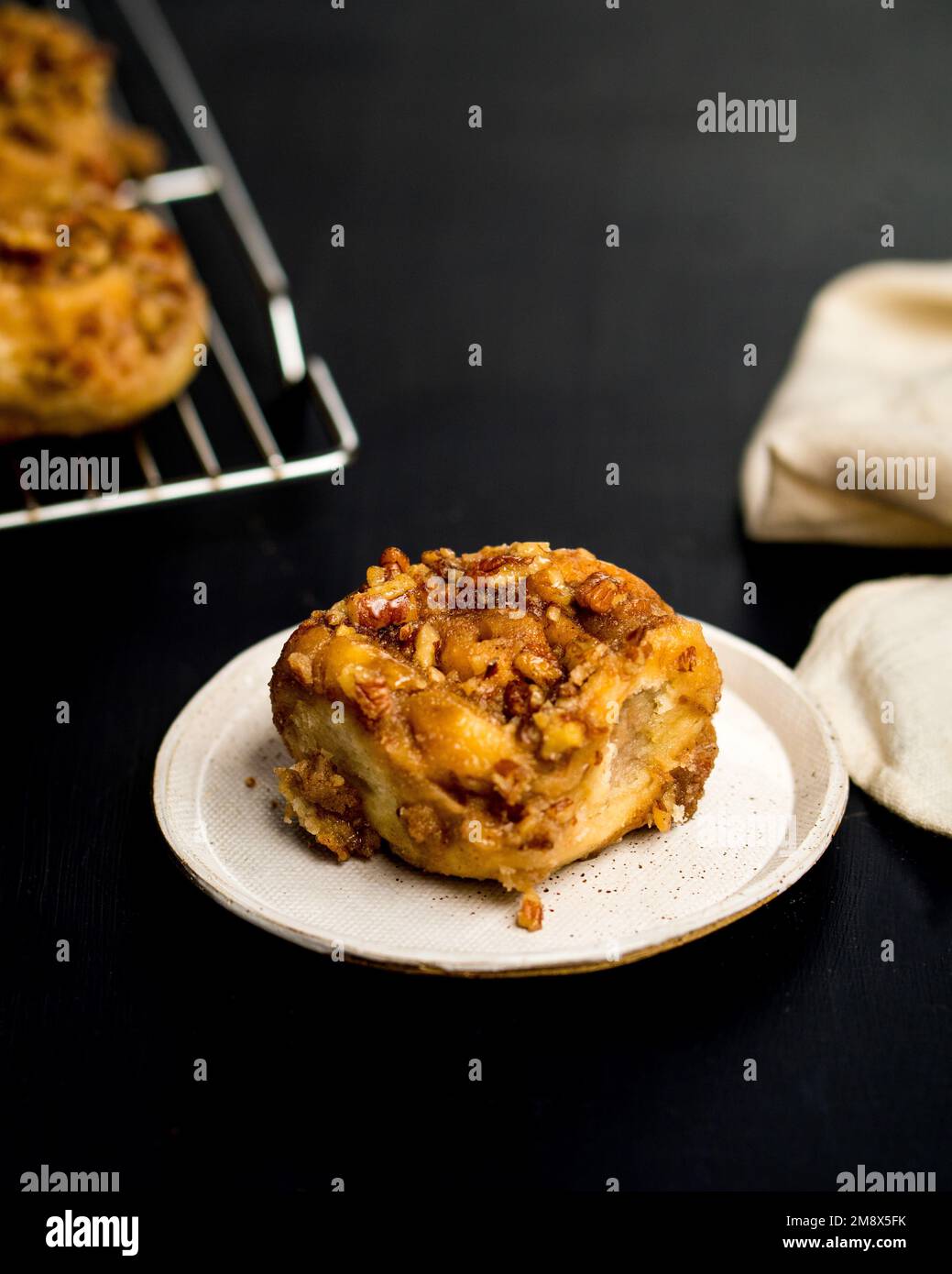 Sticky buns with nuts Stock Photo - Alamy
