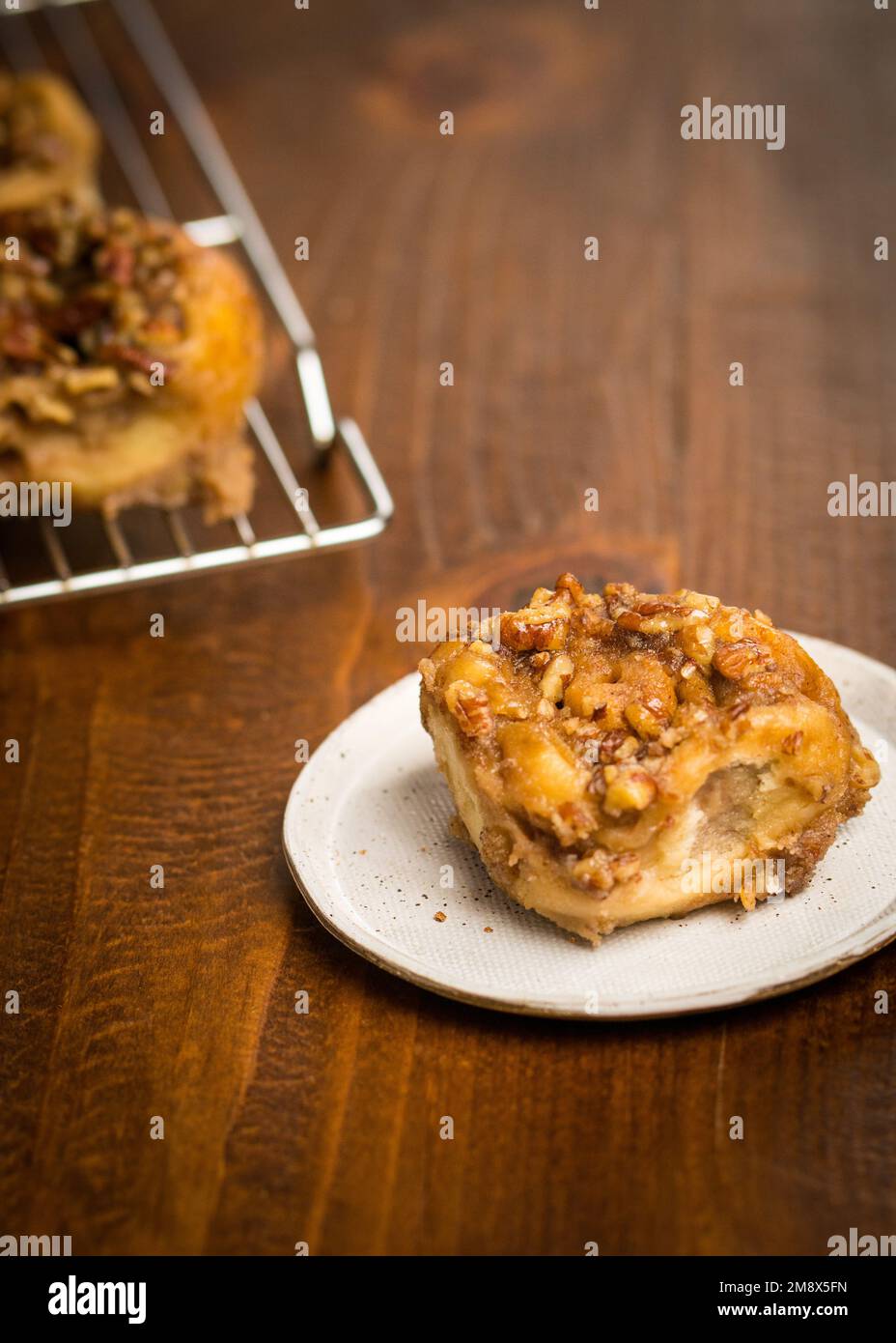 Sticky buns with nuts Stock Photo - Alamy