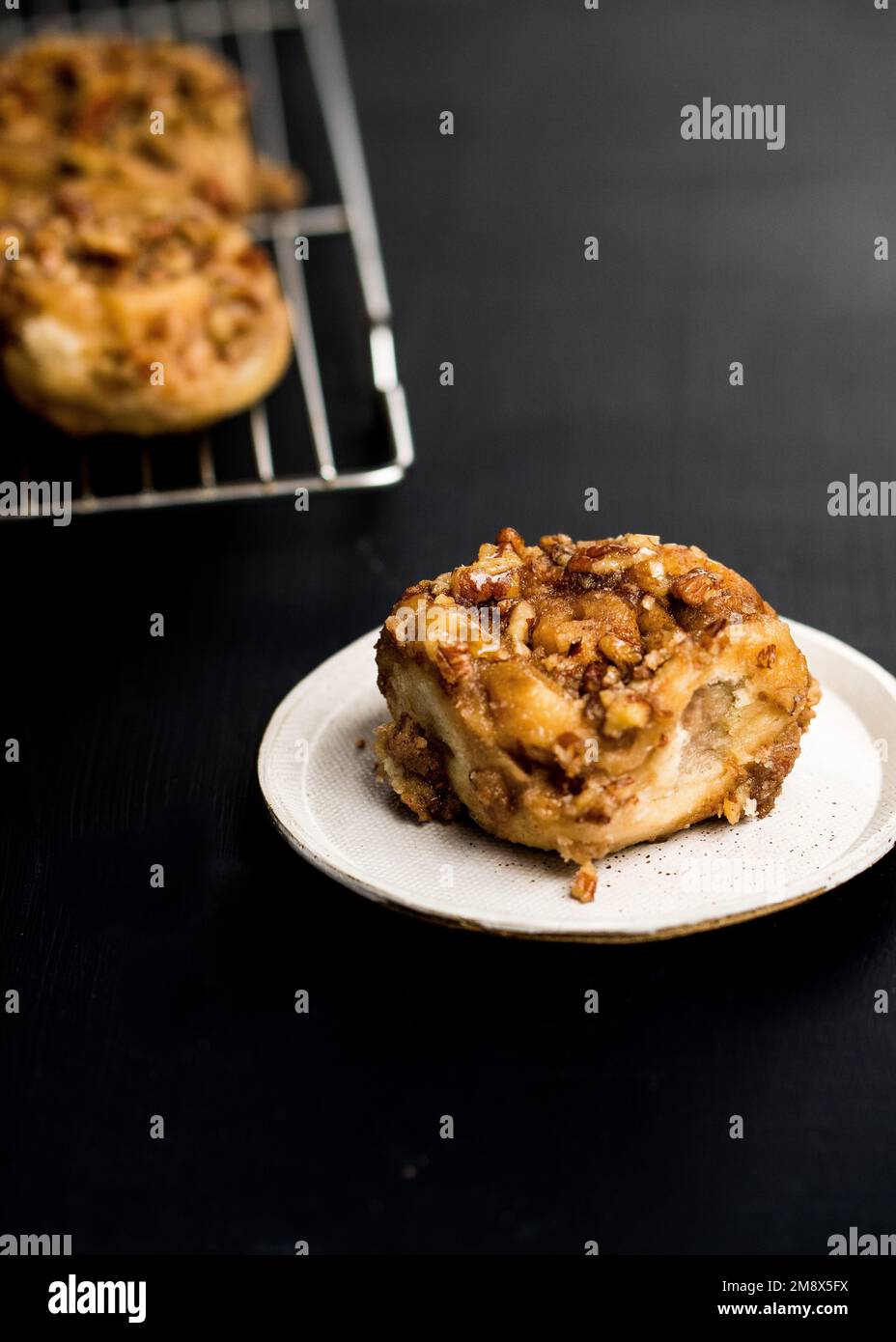 Sticky buns with nuts Stock Photo - Alamy